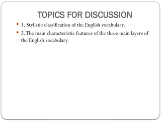 Lecture 4 Classification of the English Vocabulary.pptx