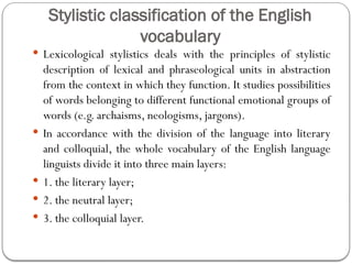 Lecture 4 Classification of the English Vocabulary.pptx