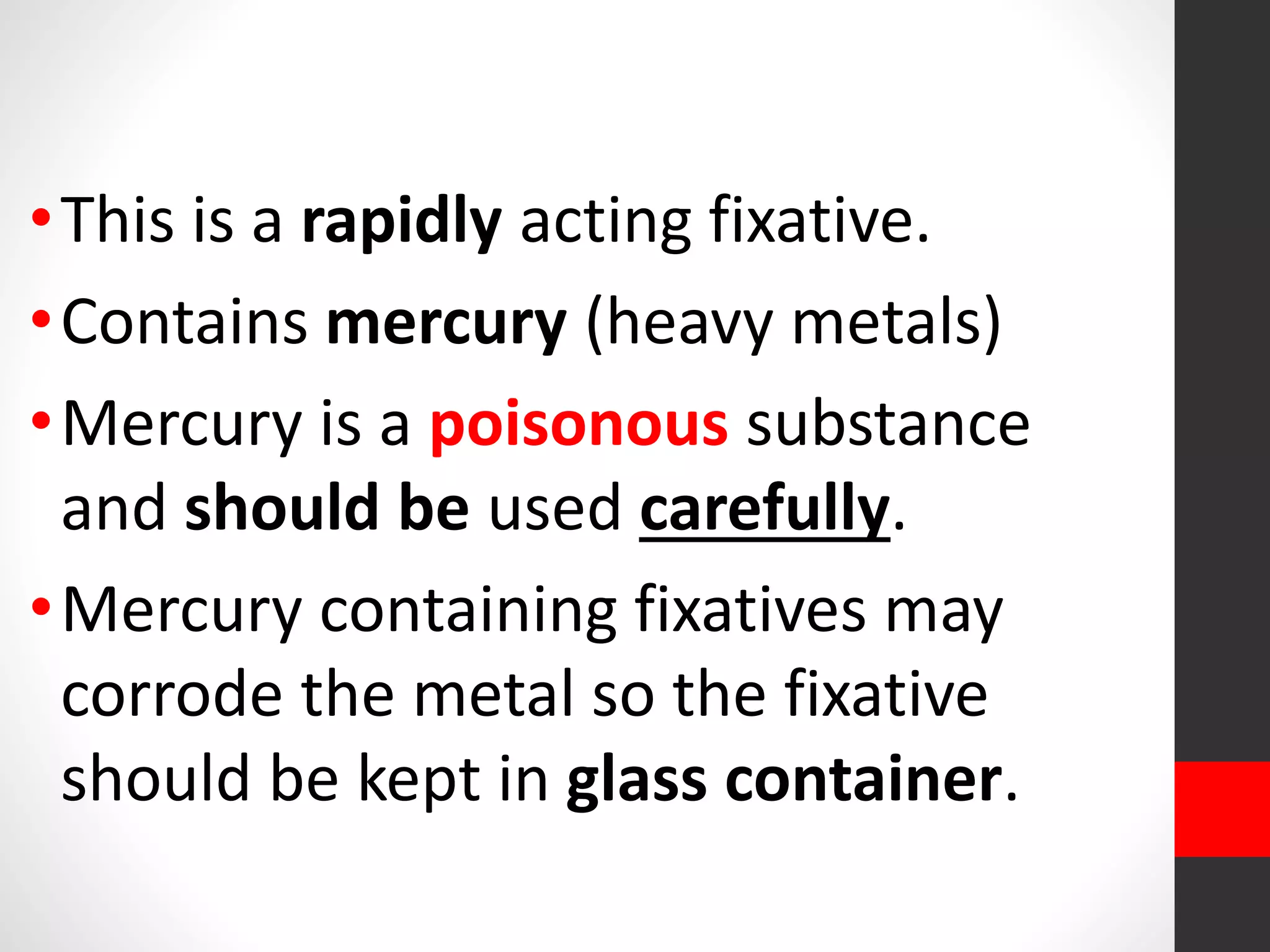 Lecture (4) commonly used fixatives in the laboratory | PPTX