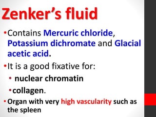 Lecture (4) commonly used fixatives in the laboratory | PPTX