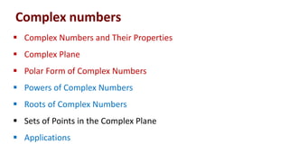 Lecture # 4 (Complex Numbers).pdf deep learning | PDF