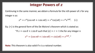 Lecture # 4 (Complex Numbers).pdf deep learning | PPT