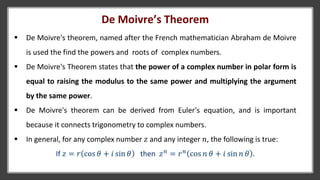 Lecture # 4 (Complex Numbers).pdf deep learning | PPT