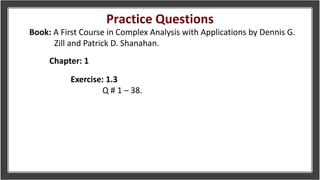 Lecture # 4 (Complex Numbers).pdf deep learning | PDF