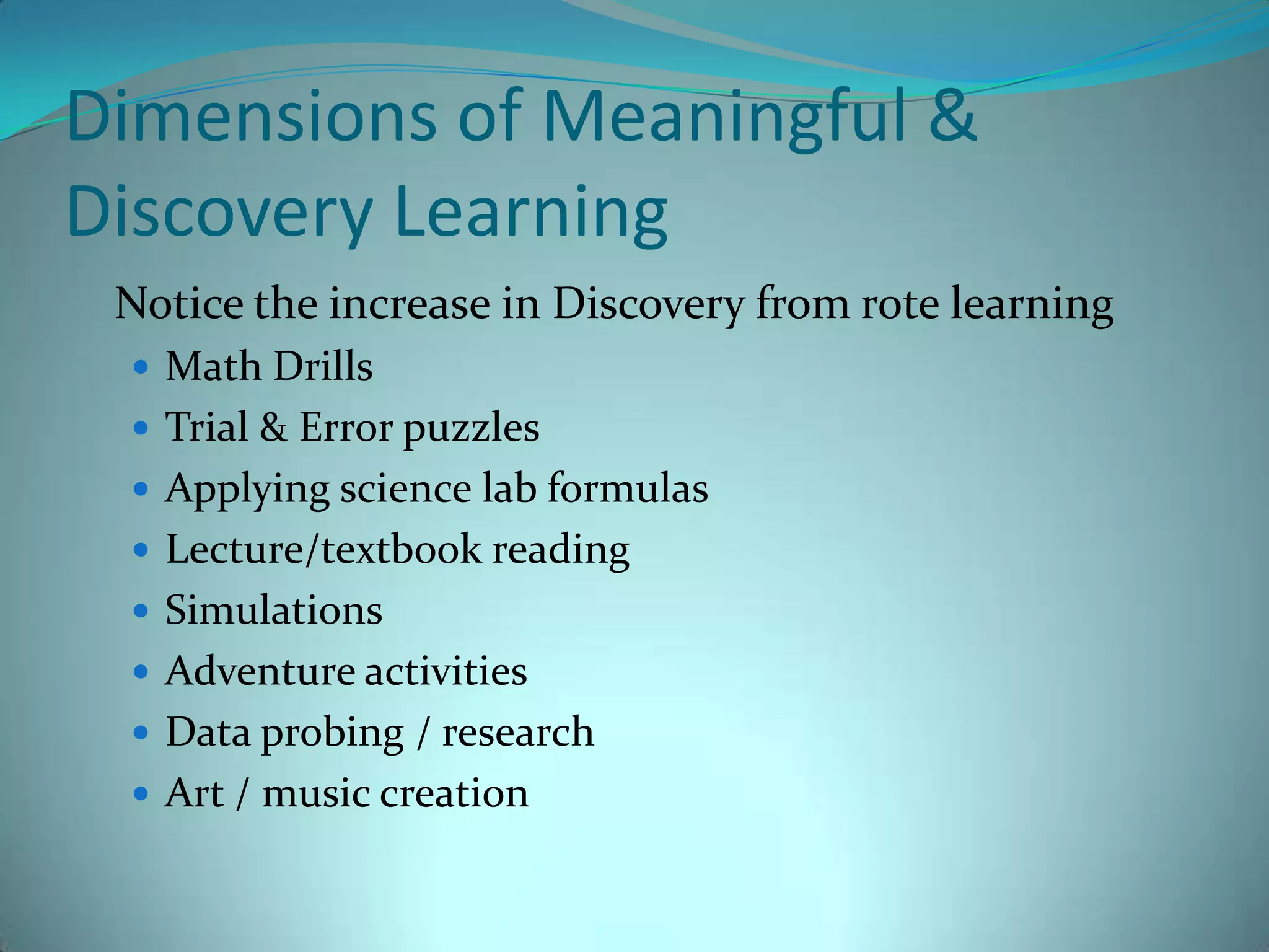 Lecture 4 conceptual models of learning | PPTX | Workshops and Classes ...