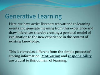 Lecture 4 conceptual models of learning | PPTX | Workshops and Classes ...
