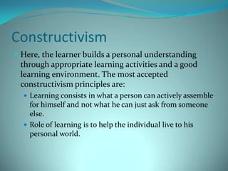 Lecture 4 conceptual models of learning | PPTX | Workshops and Classes | Hobbies & Interests