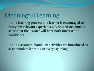 Lecture 4 conceptual models of learning | PPTX | Workshops and Classes ...