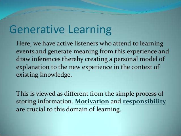 Lecture 4 conceptual models of learning