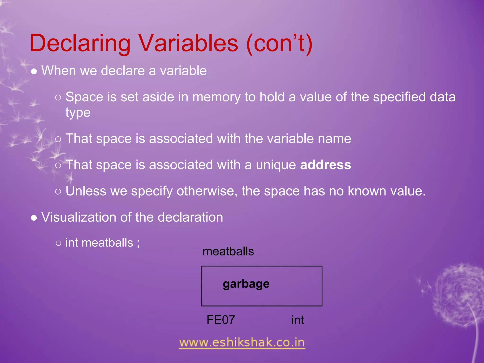 Lecture 4 constants_variables | PPT