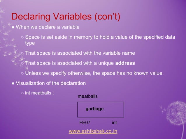 Lecture 4 constants_variables | PPT