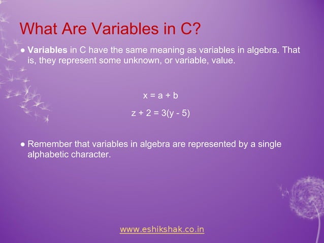 Lecture 4 constants_variables | PPT
