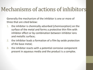 inhibition in erosive corrosion technologies | PPTX