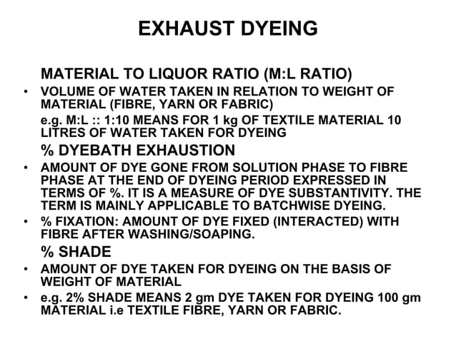 Lecture 4 dyeing basics | PPT