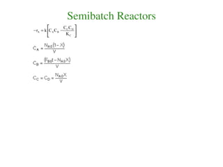 Semi batch reactor presentation for chemical engineering | PPT