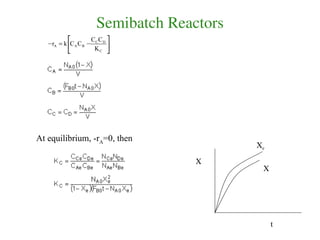 Semi batch reactor presentation for chemical engineering | PPT