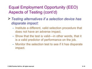 Lecture 4 employee testing and selection | PPT