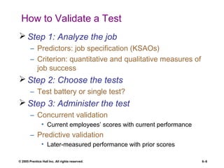 Lecture 4 employee testing and selection | PPT