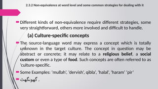 THE PROBLEM OF NON-EQUIVALENCE and Non-equivalence at word level and ...