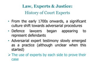 Lecture 4_ Experts _ the Justice System – Prt 1 .pdf | Law