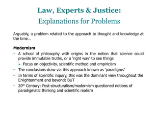 Lecture 4_ Experts _ the Justice System – Prt 1 .pdf | Law