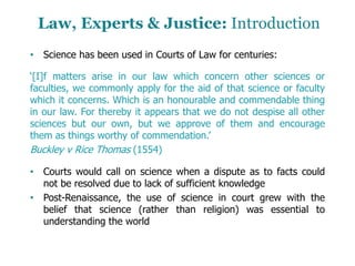 Lecture 4_ Experts _ the Justice System – Prt 1 .pdf | Law