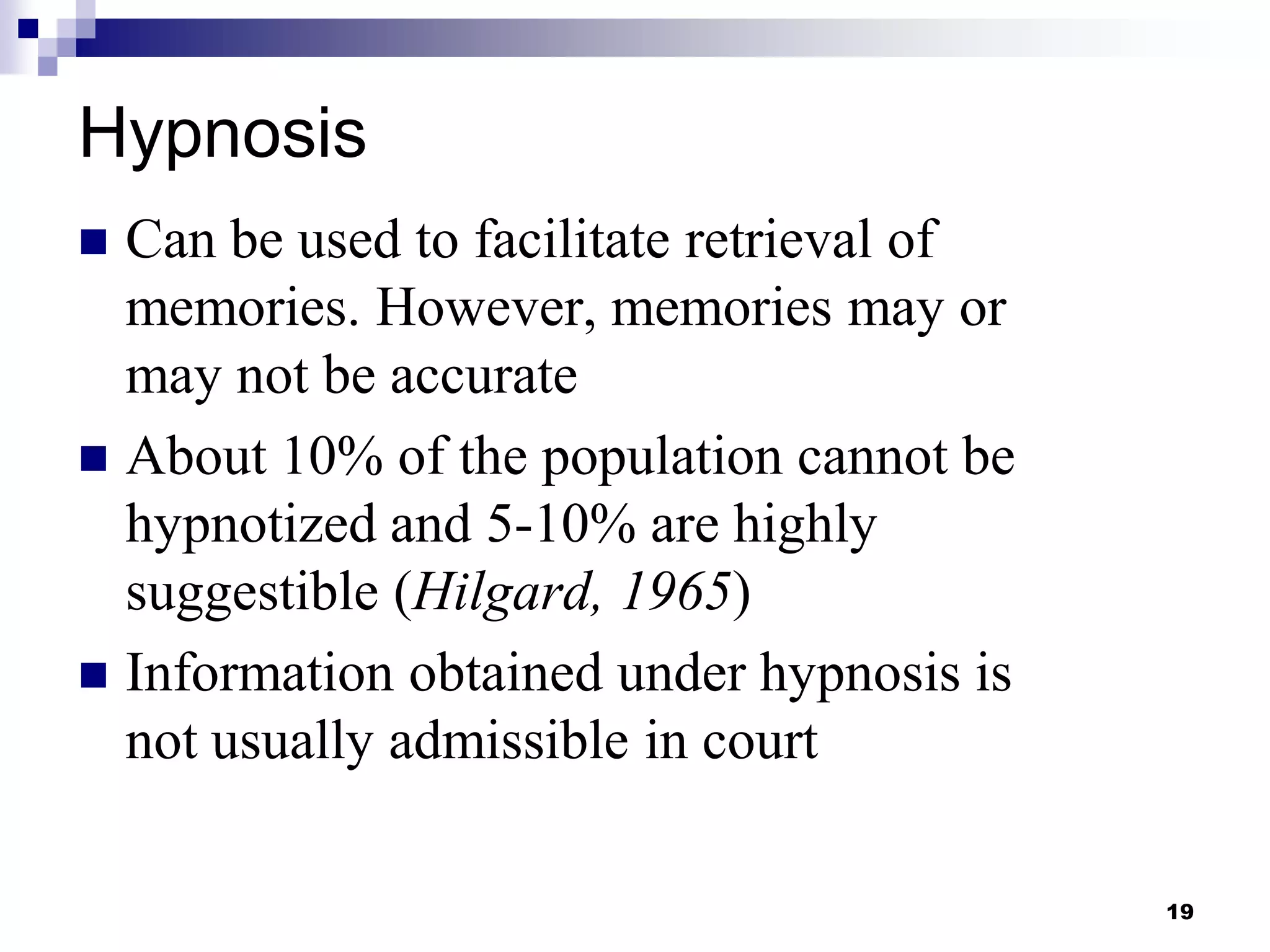 Forensic Psychology:Eye Witness Testimony | PDF