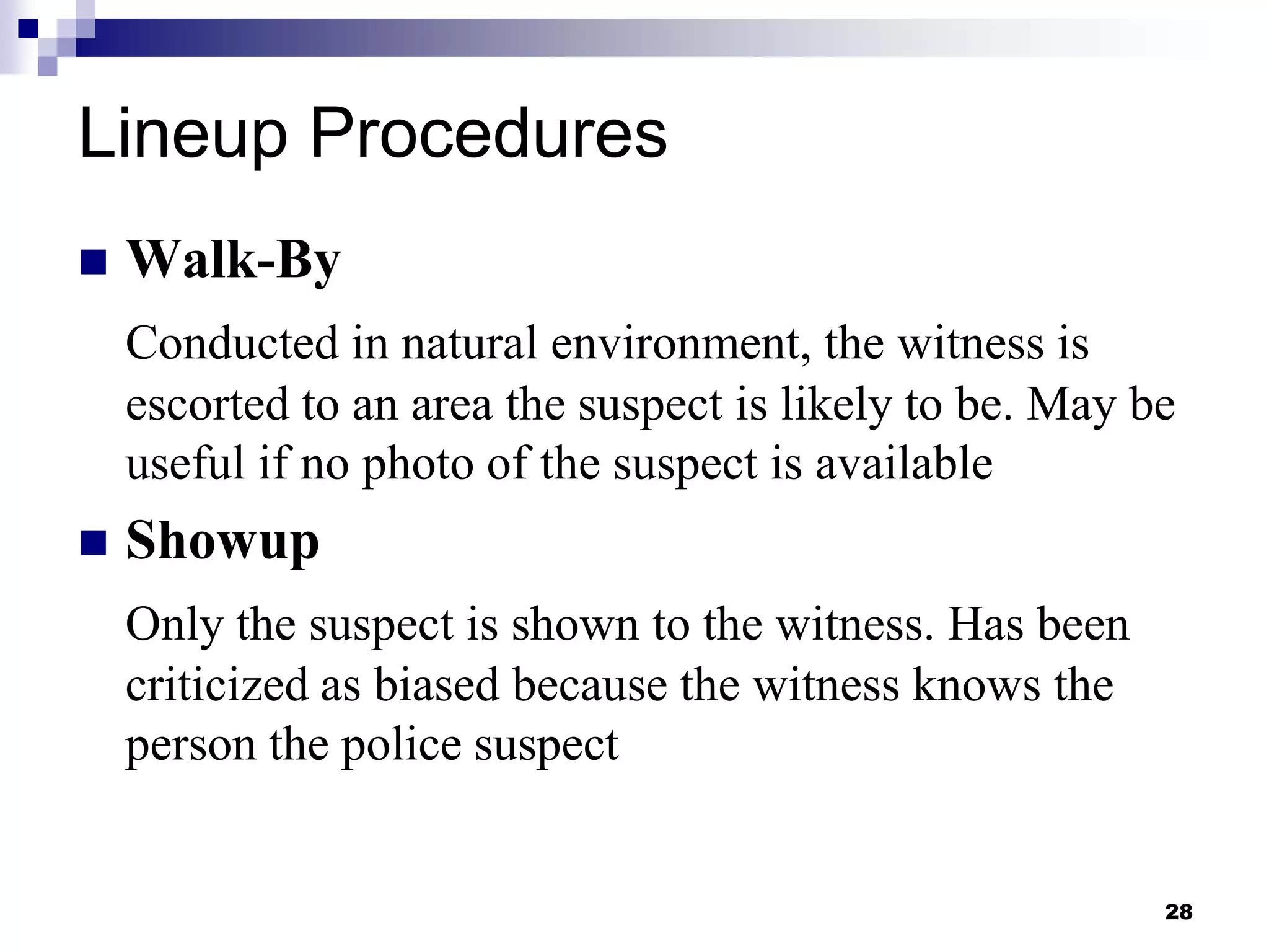 Forensic Psychology:Eye Witness Testimony | PDF