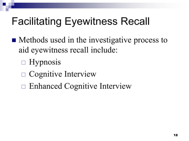 Forensic Psychology:Eye Witness Testimony | PDF