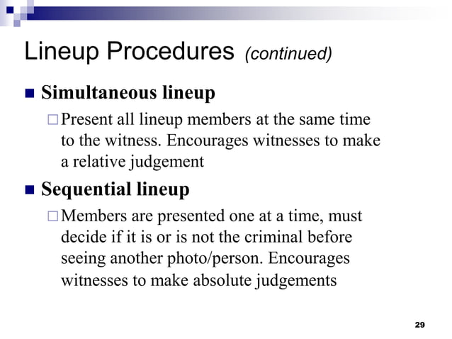 Forensic Psychology:Eye Witness Testimony | PPT