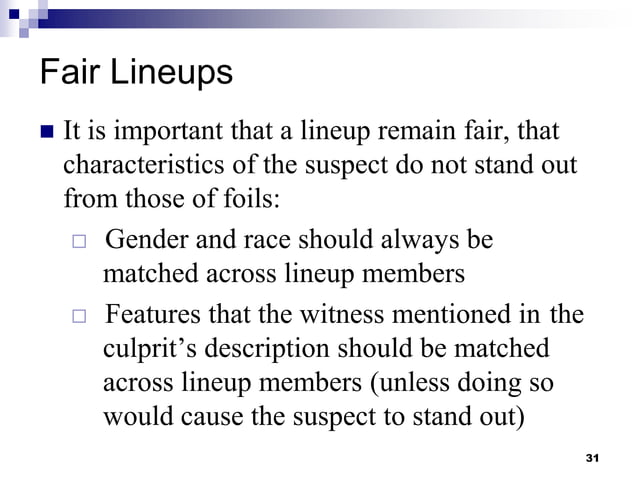 Forensic Psychology:Eye Witness Testimony | PDF