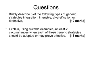Lecture 4 generic alternative strategies | PPT