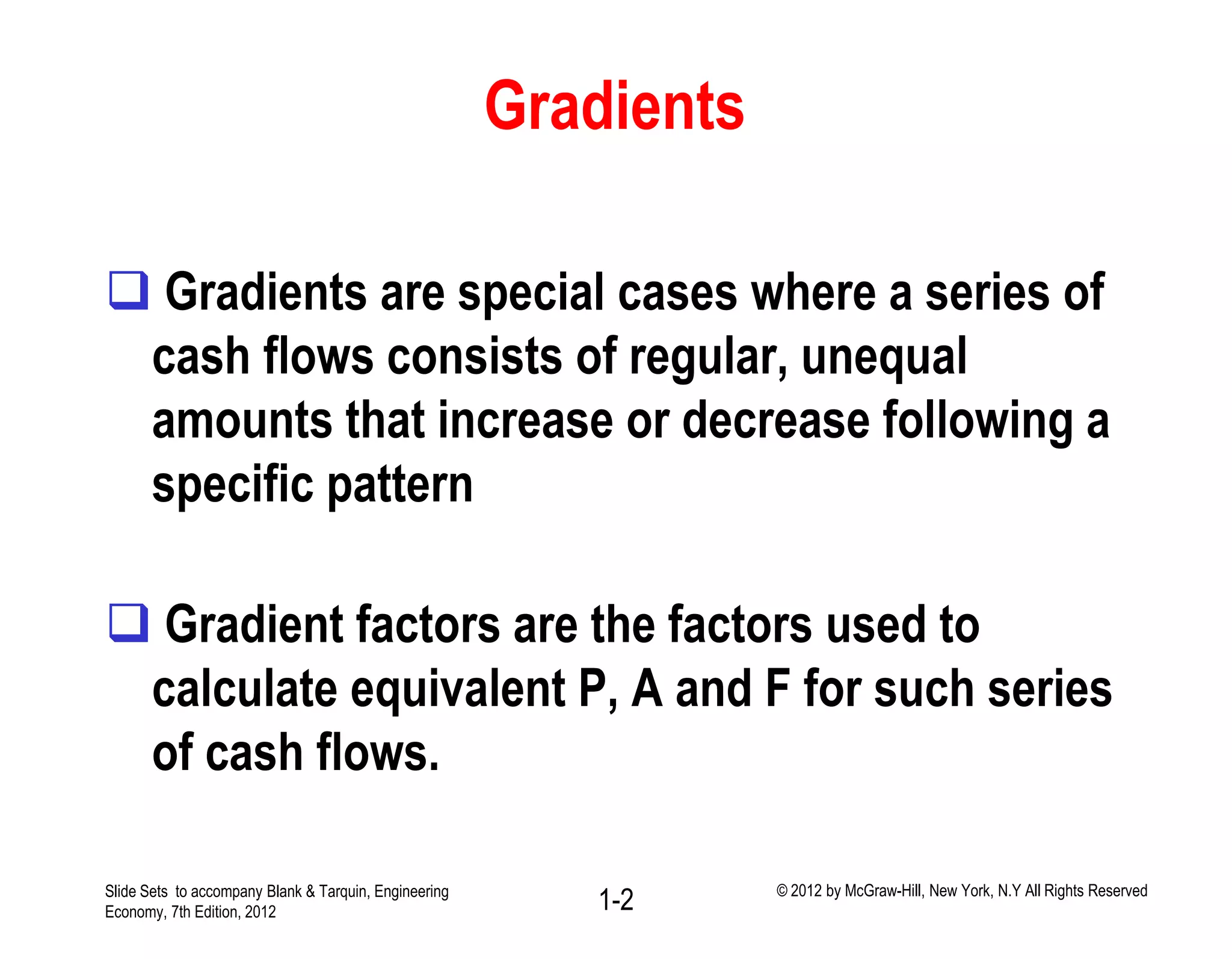 Lecture # 4 gradients factors and nominal and effective interest rates ...