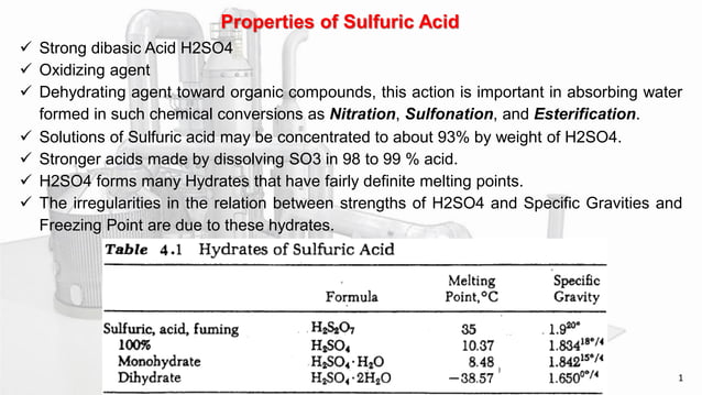 Lecture 4 (H2SO4), it is manufacturing and description | PDF ...