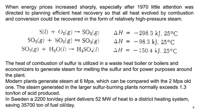 Lecture 4 (H2SO4), it is manufacturing and description | PDF ...
