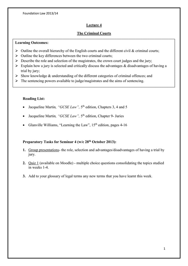 Lecture 4 handout | DOCX | Law