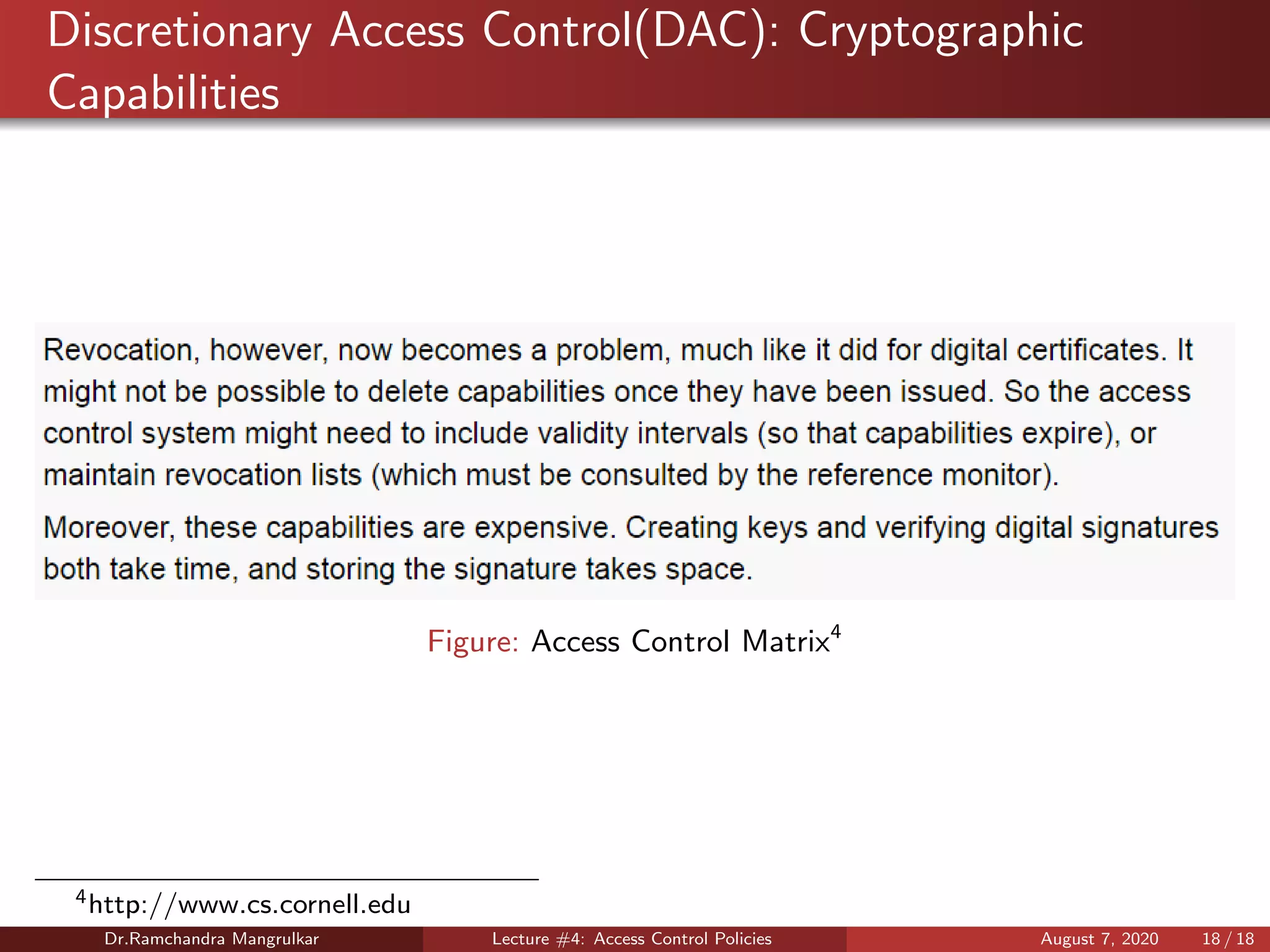 Lecture #4: Access Control Policies | PDF