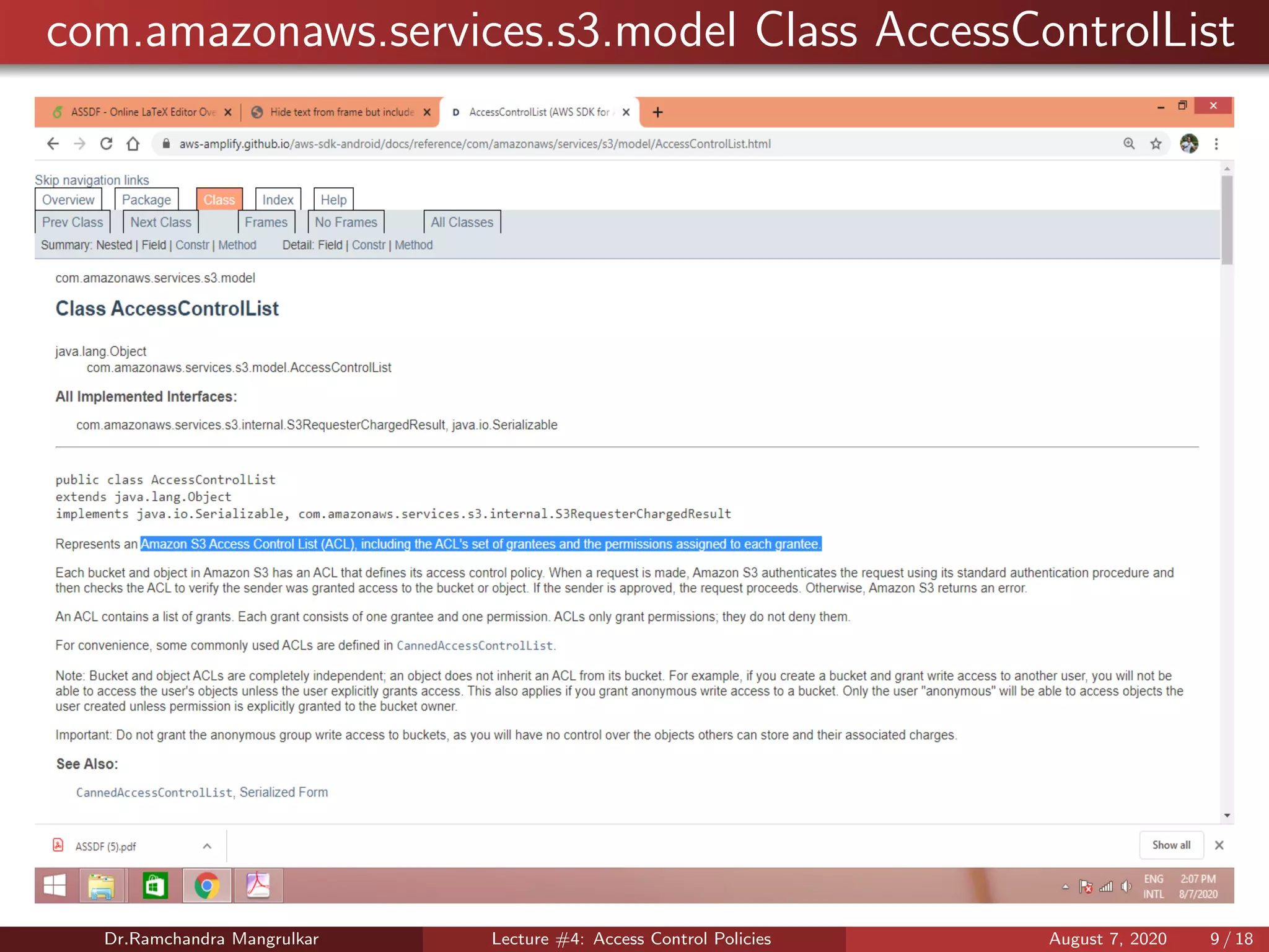 Lecture #4: Access Control Policies | PDF