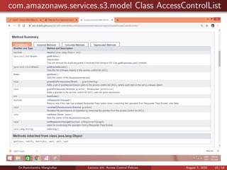 Lecture #4: Access Control Policies | PDF