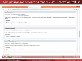 Lecture #4: Access Control Policies | PDF