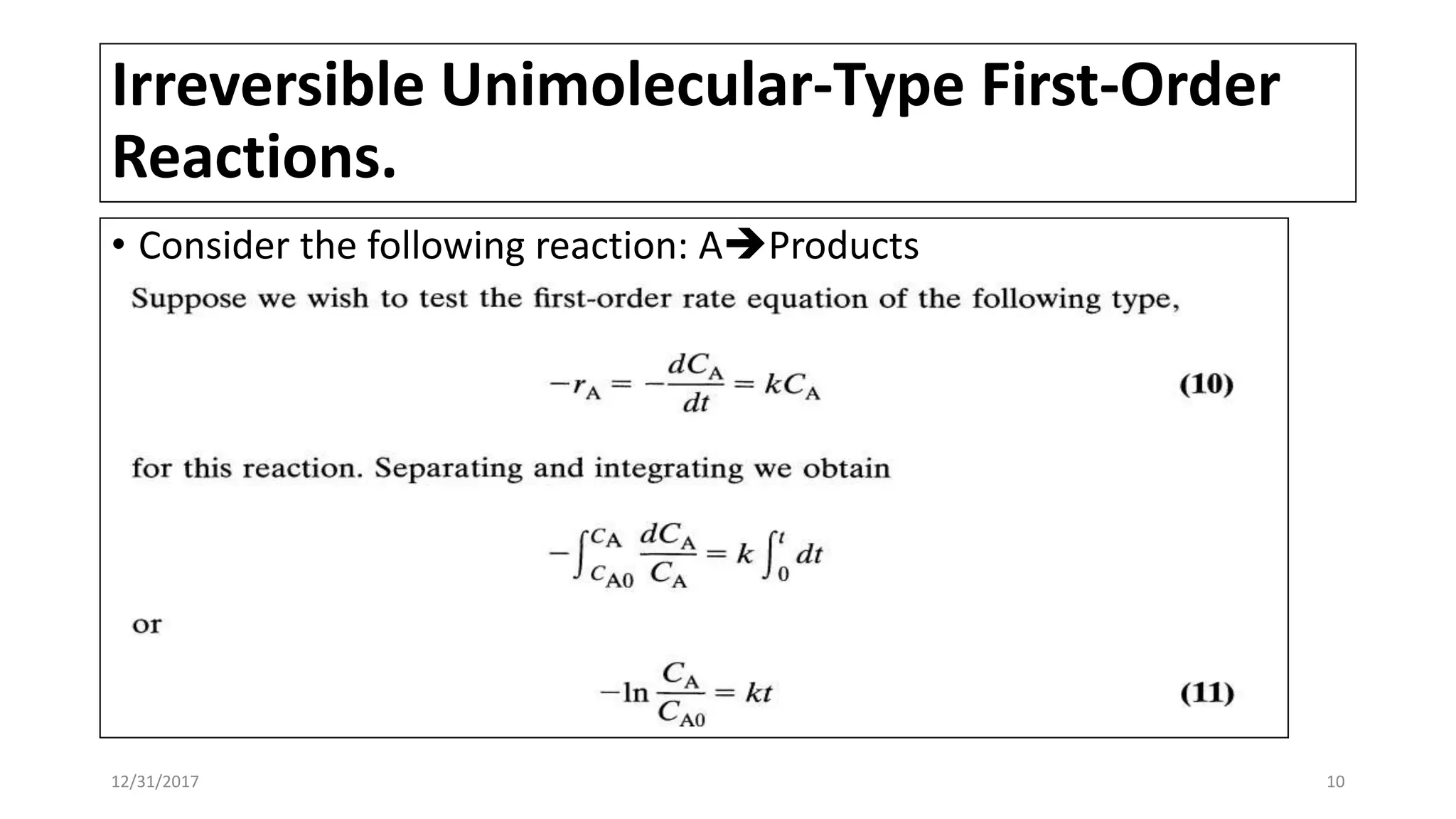 Interpretation of batch rate equations | PPTX