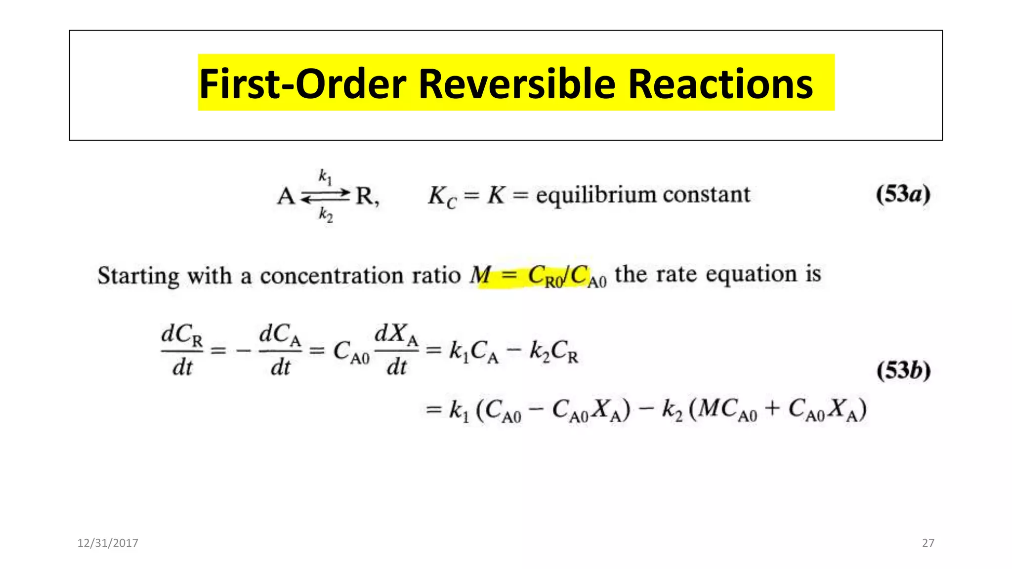Interpretation of batch rate equations | PPTX