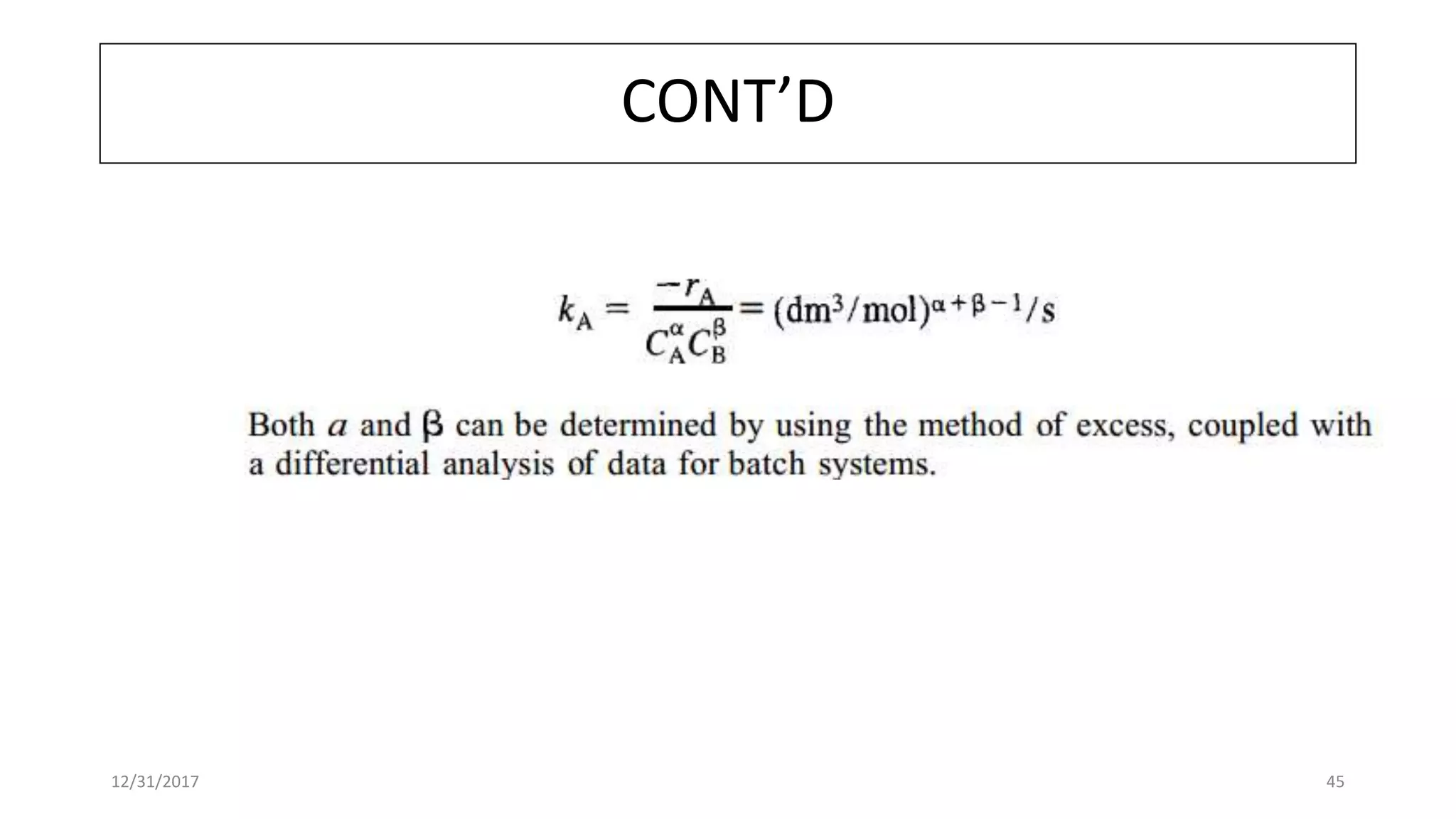 Interpretation of batch rate equations | PPTX