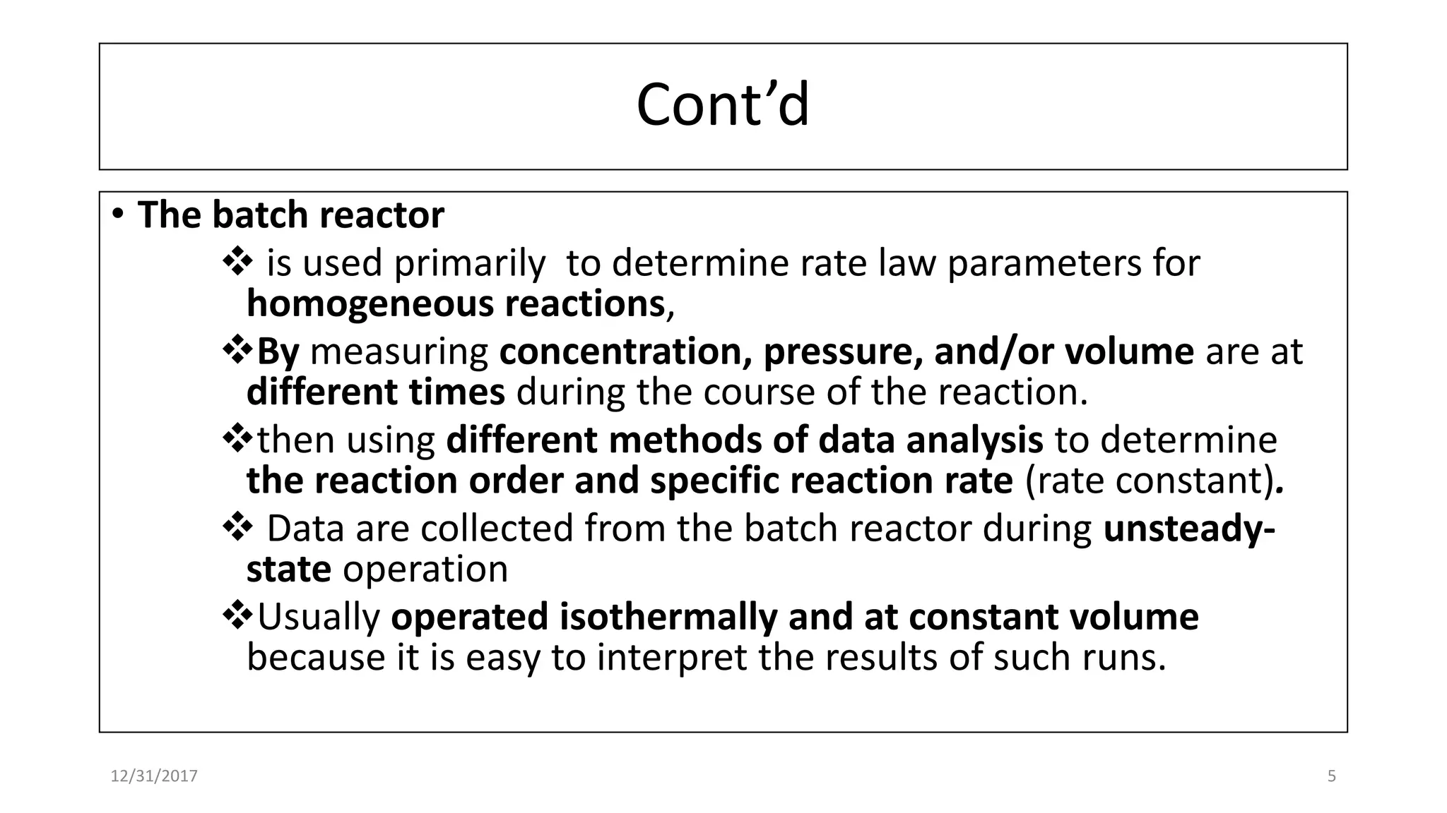 Interpretation of batch rate equations | PPTX