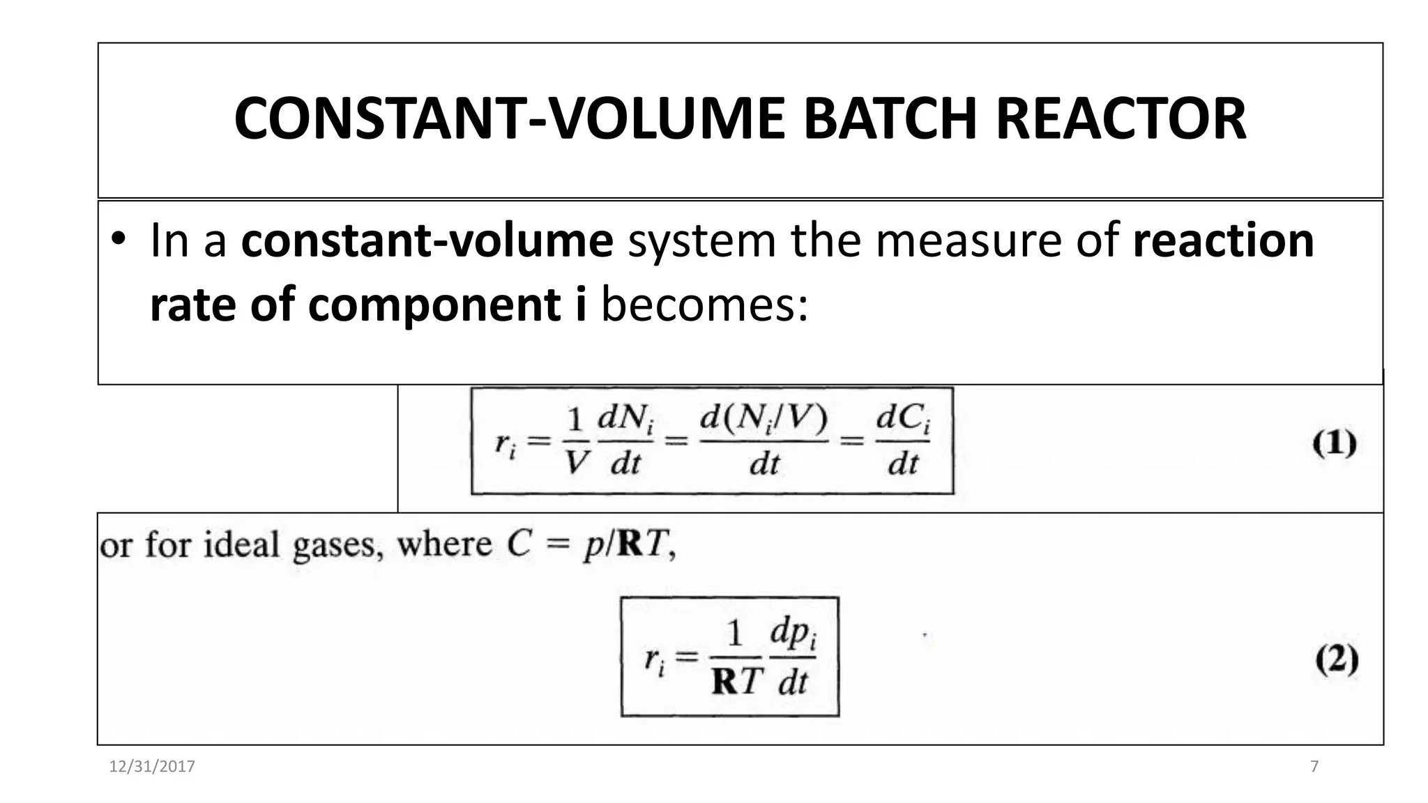 Interpretation of batch rate equations | PPTX