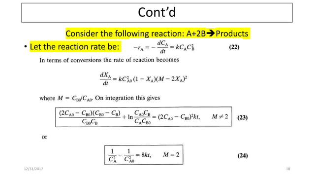 Interpretation of batch rate equations | PPTX
