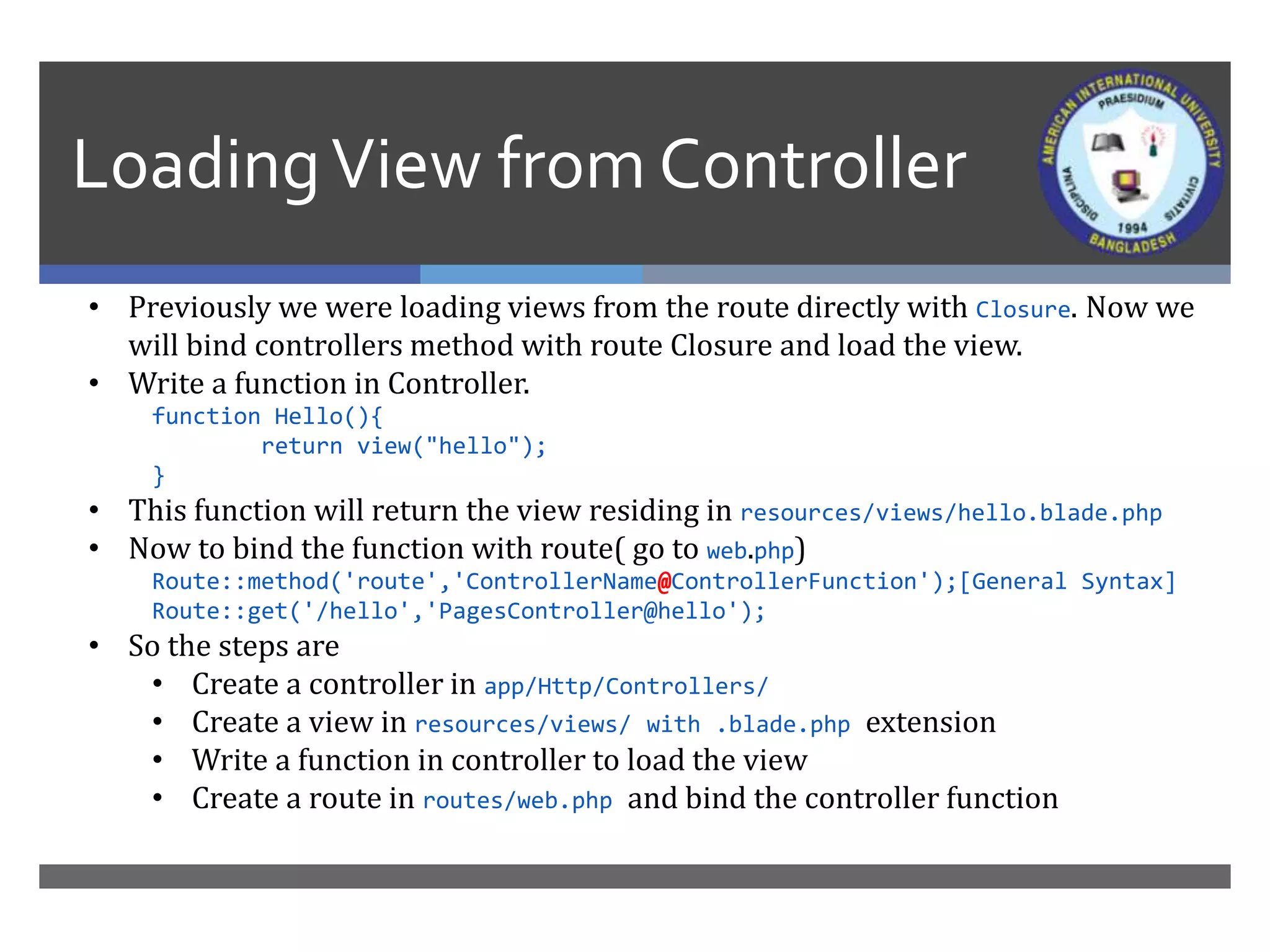 Lecture 4_Laravel Controller and Data Pass-Route.pptx
