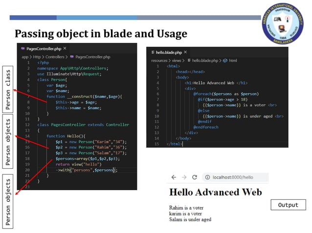 Lecture 4_Laravel Controller and Data Pass-Route.pptx | Web Development | Internet