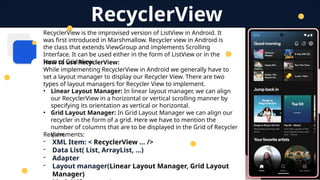 Lecture 4: Android All Kinds of Lists.pptx