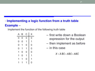 Lecture4_Logic gates.ppt for semester one year ones | PPT